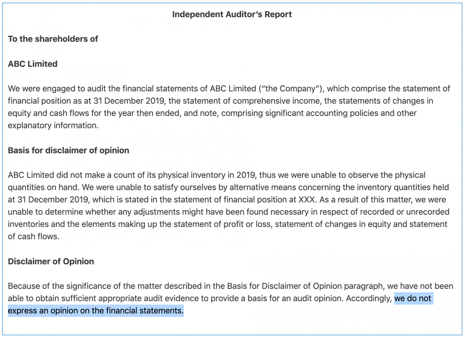 4 Types of Audit Report | Explanation | Examples - Accountinguide
